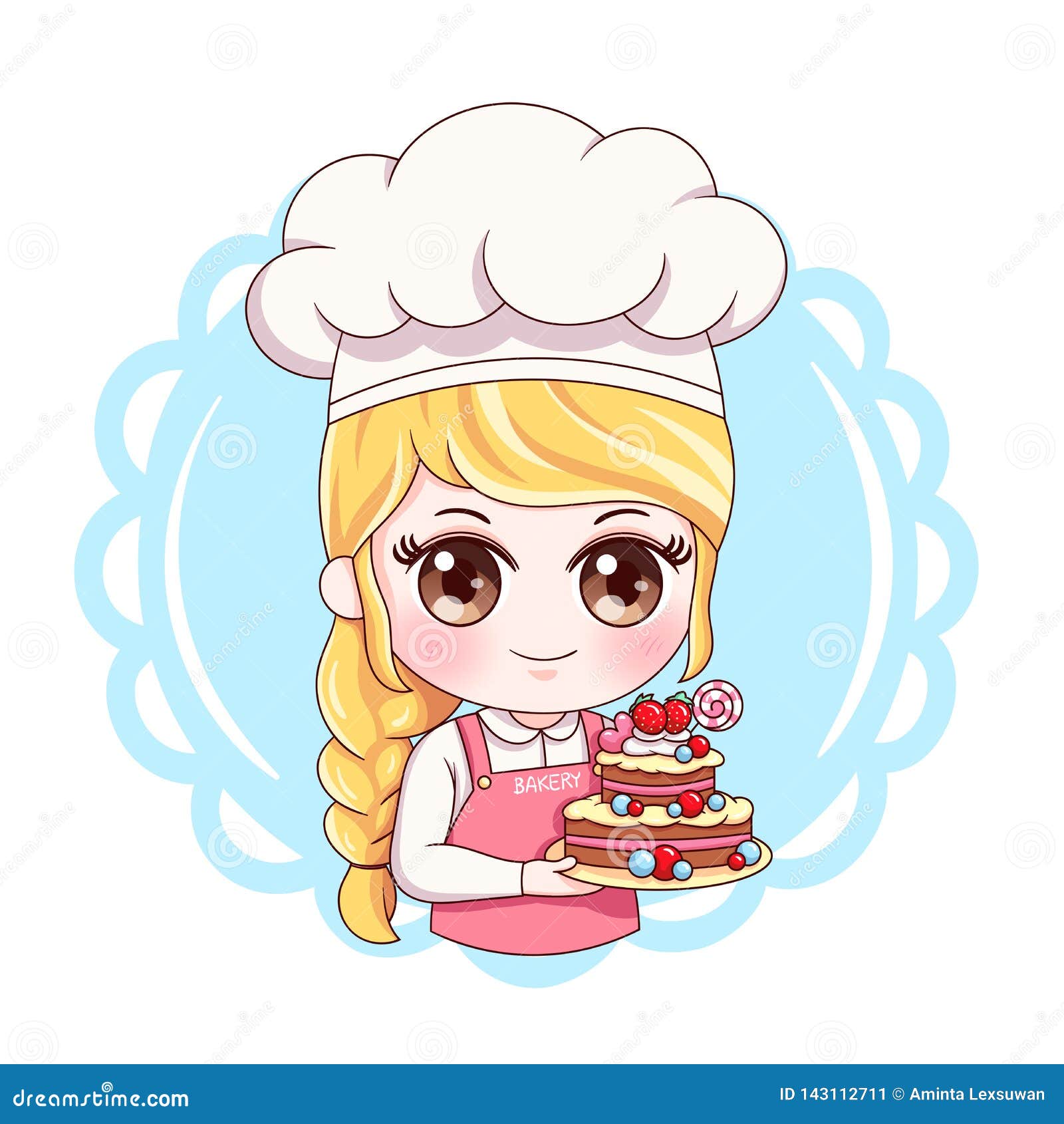 Female Baker_8 stock vector. Illustration of pastry - 143112711