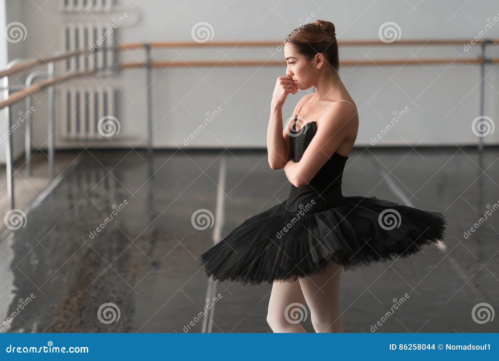 Female Ballet Dancer Resting after Rehearsal Stock Photo - Image of ...