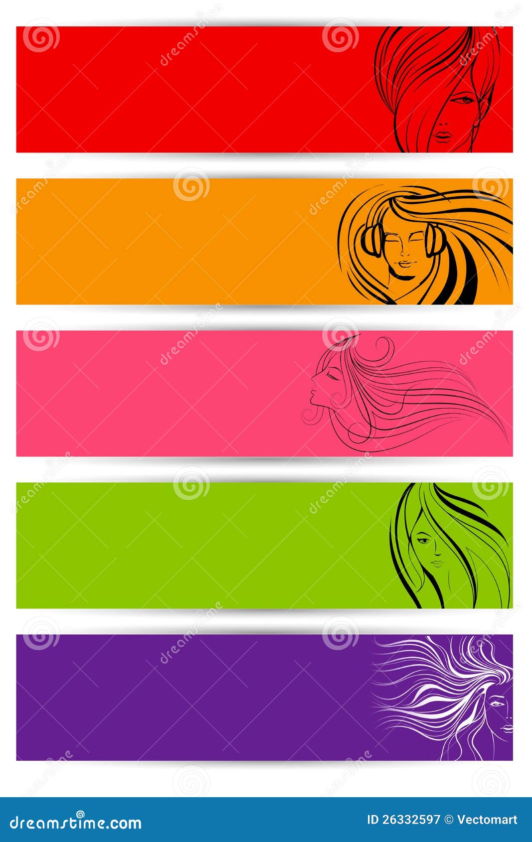 Female Banner stock vector. Illustration of portrait - 26332597