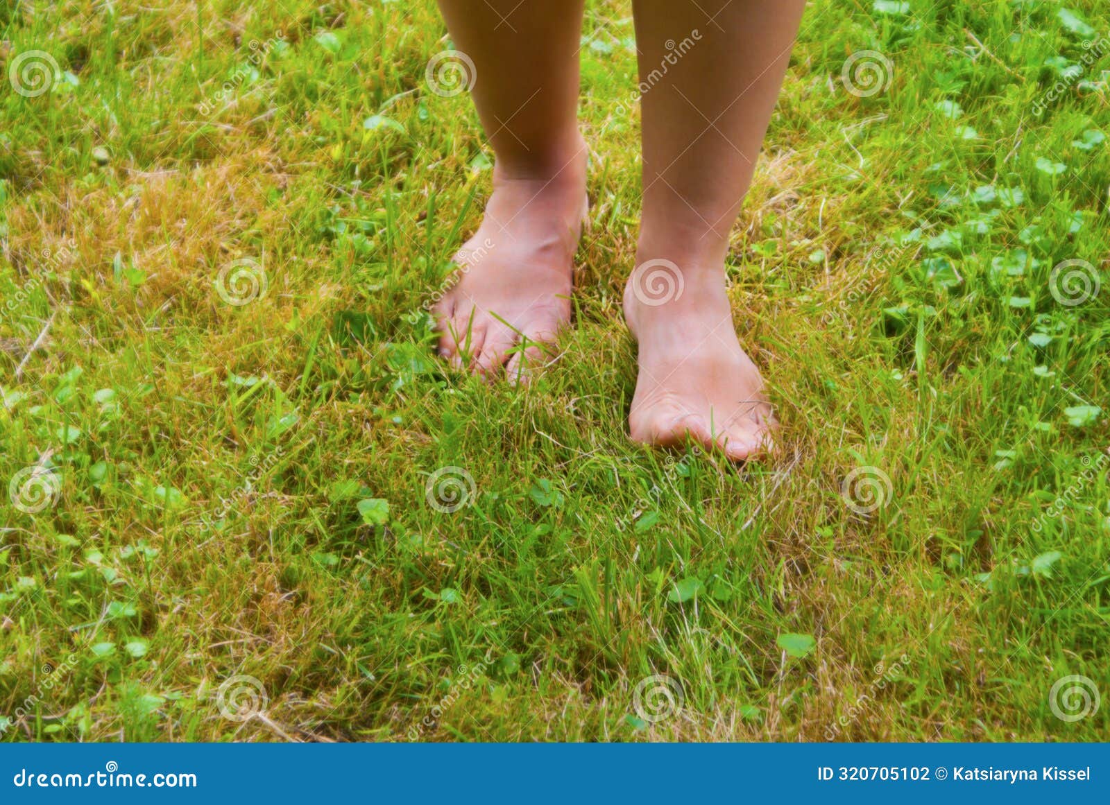 Bare Legs in the Grass on the Summer Lawn Stock Photo - Image of nature ...