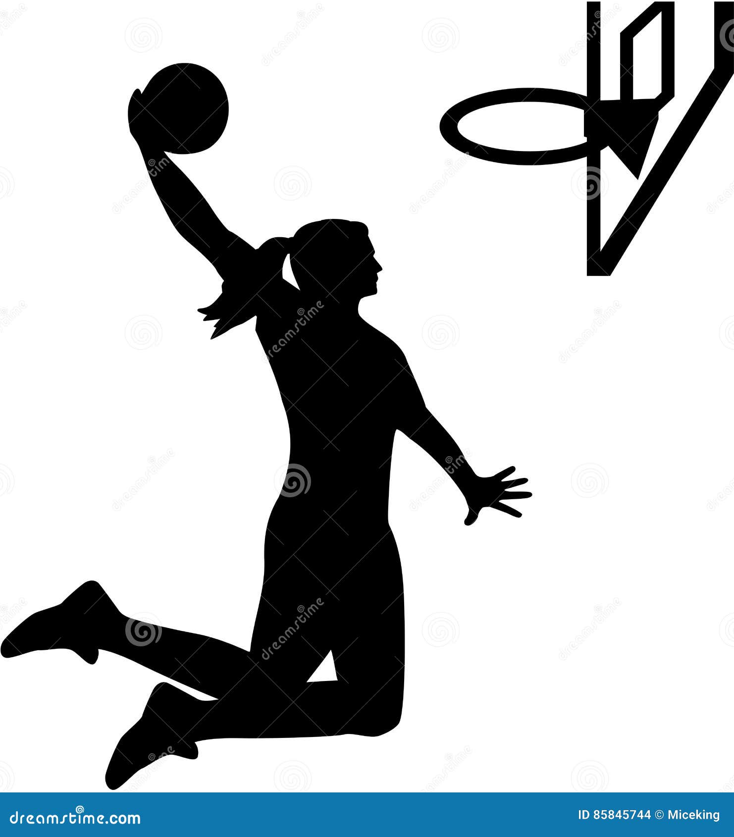Basketball Player Silhouette Set. Professional Athletes In Different ...