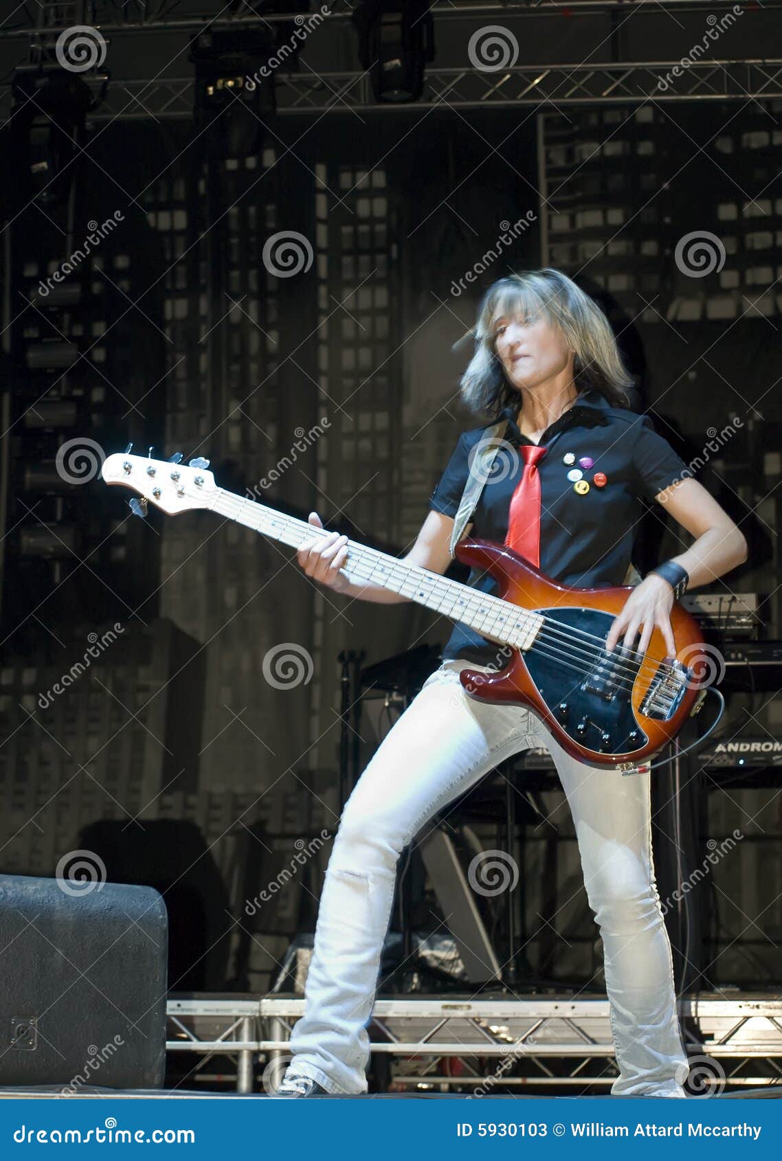 Female Bass Player editorial stock photo. Image of stage - 5930103