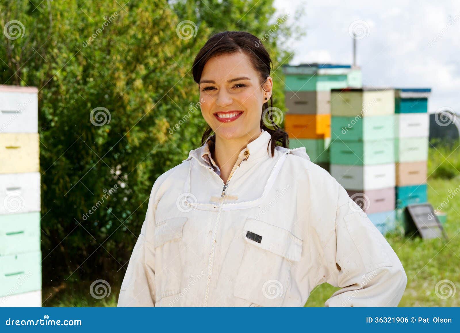 Female Beekeeper stock photo. Image of country, beekeeper - 36321906