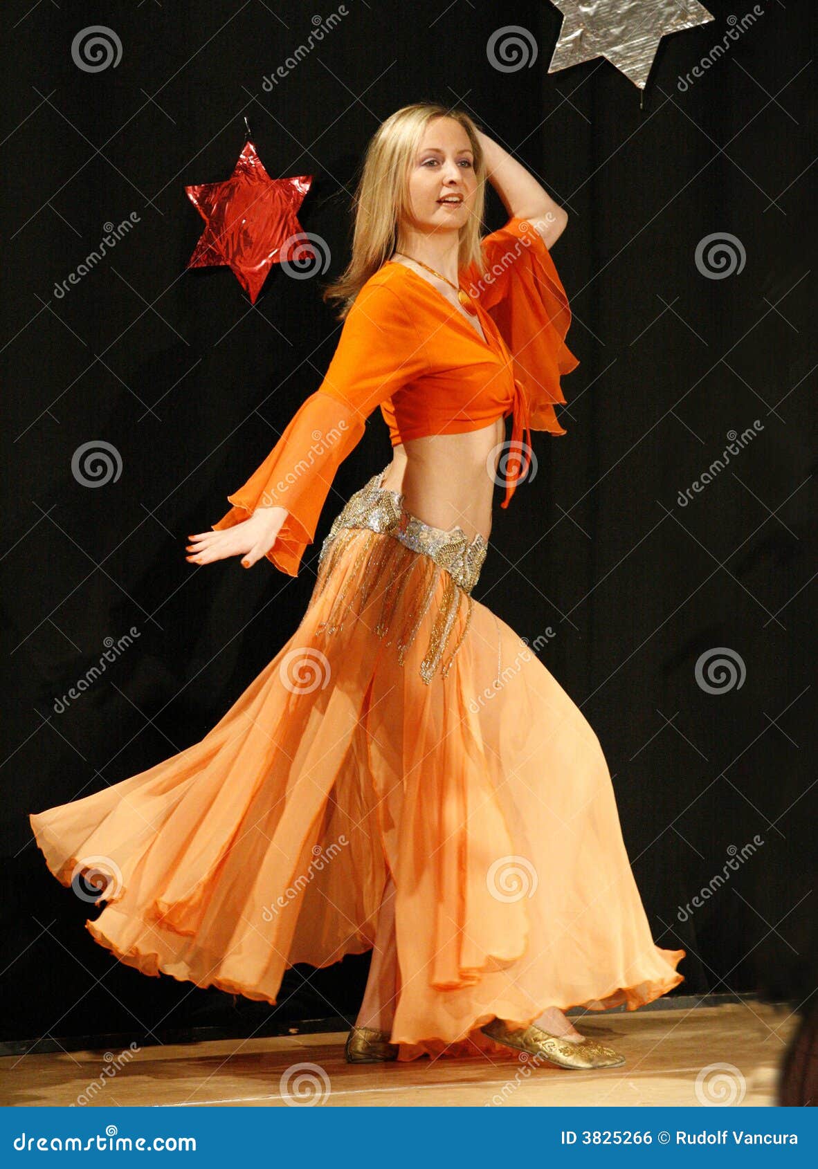 Belly Dancer Performing, Arabic Tradition. Royalty-Free Stock Image ...