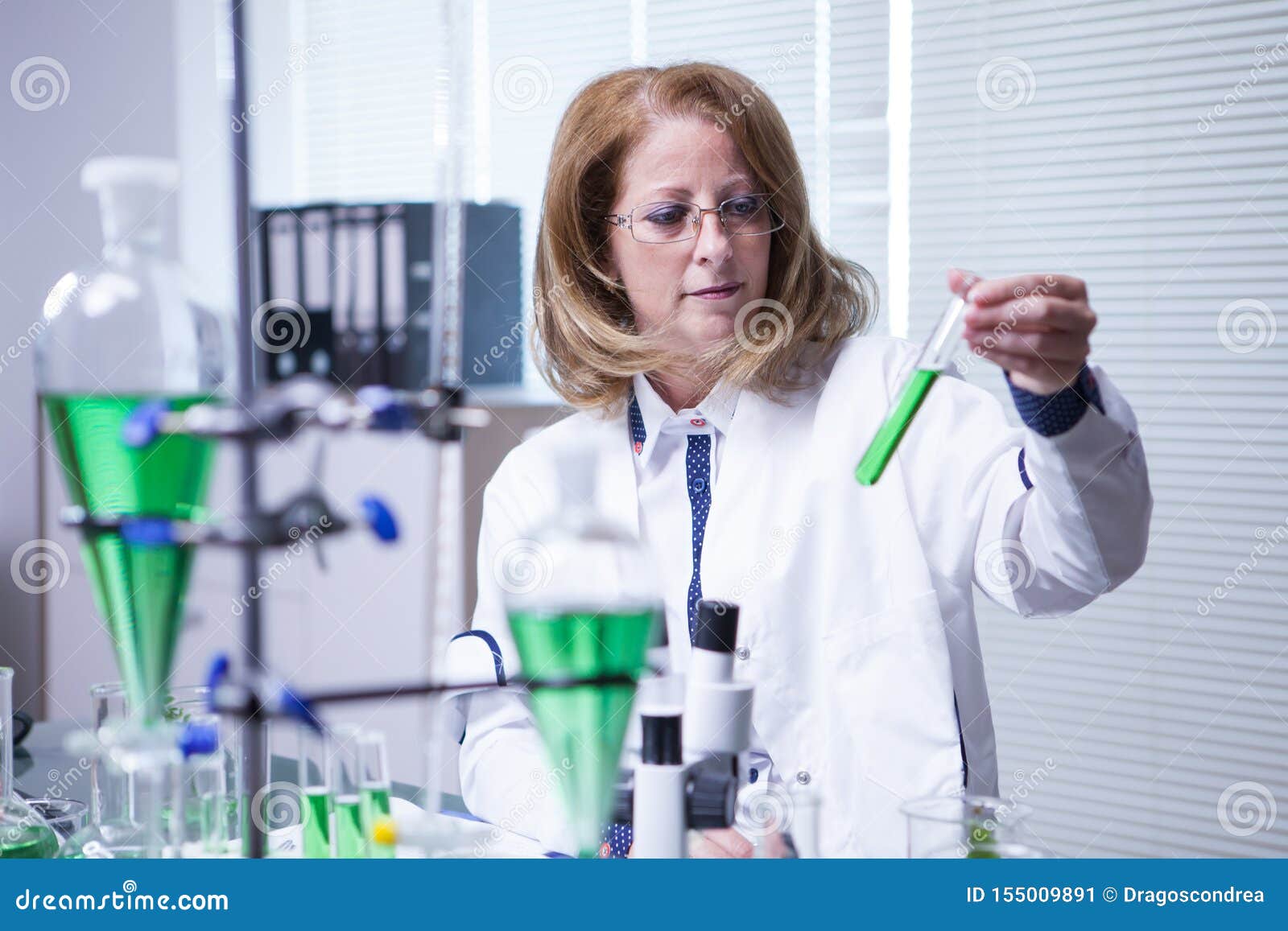 Female Biologist Wearing a White Coat for Academic Research Stock Image ...