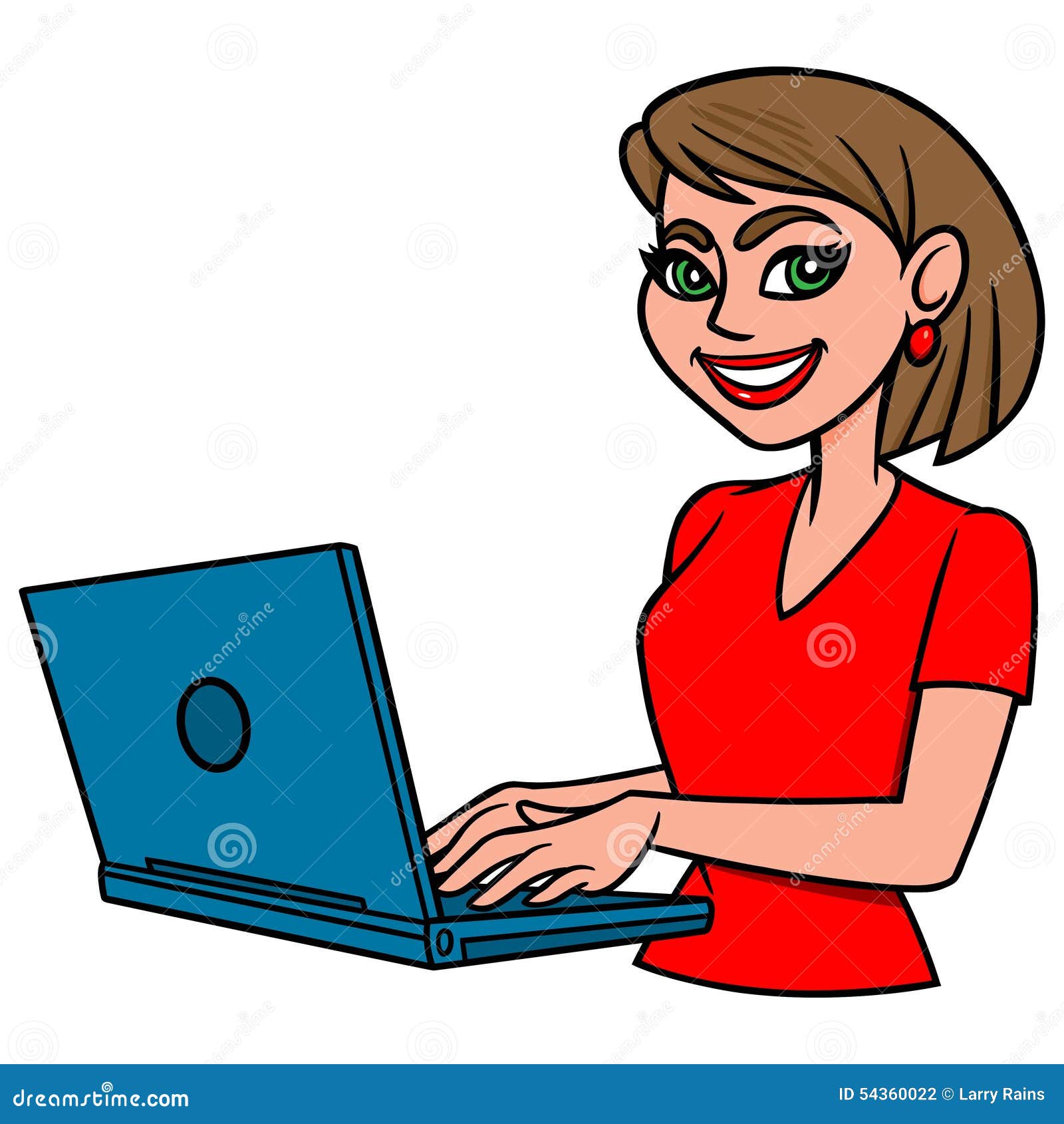 Female Blogger stock vector. Illustration of cheerful - 54360022