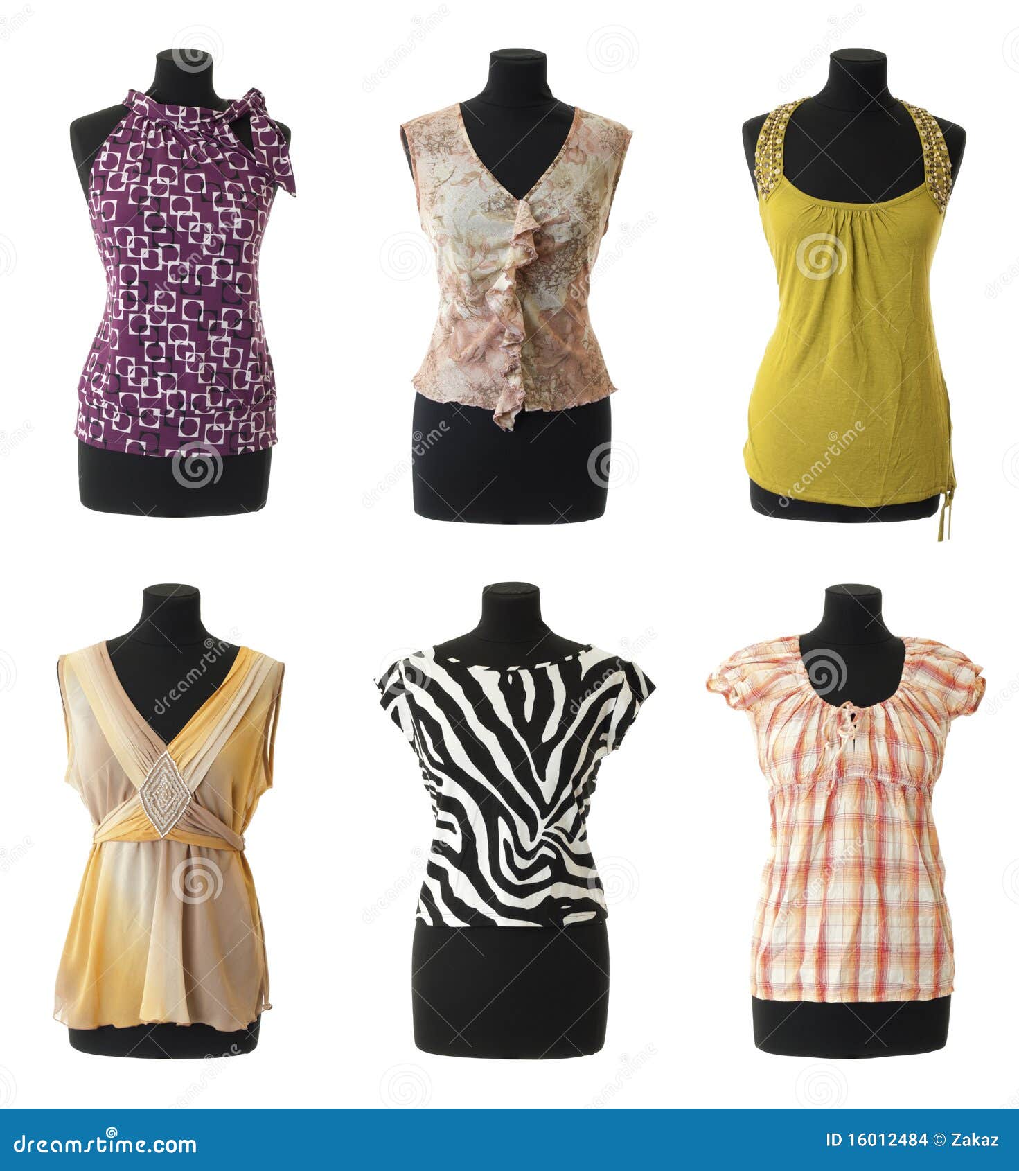 Female Blouses Collection #2 | Isolated Stock Photo - Image of color ...