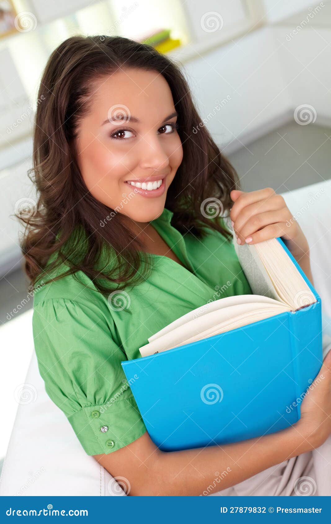 Female with book stock photo. Image of joyful, people - 27879832