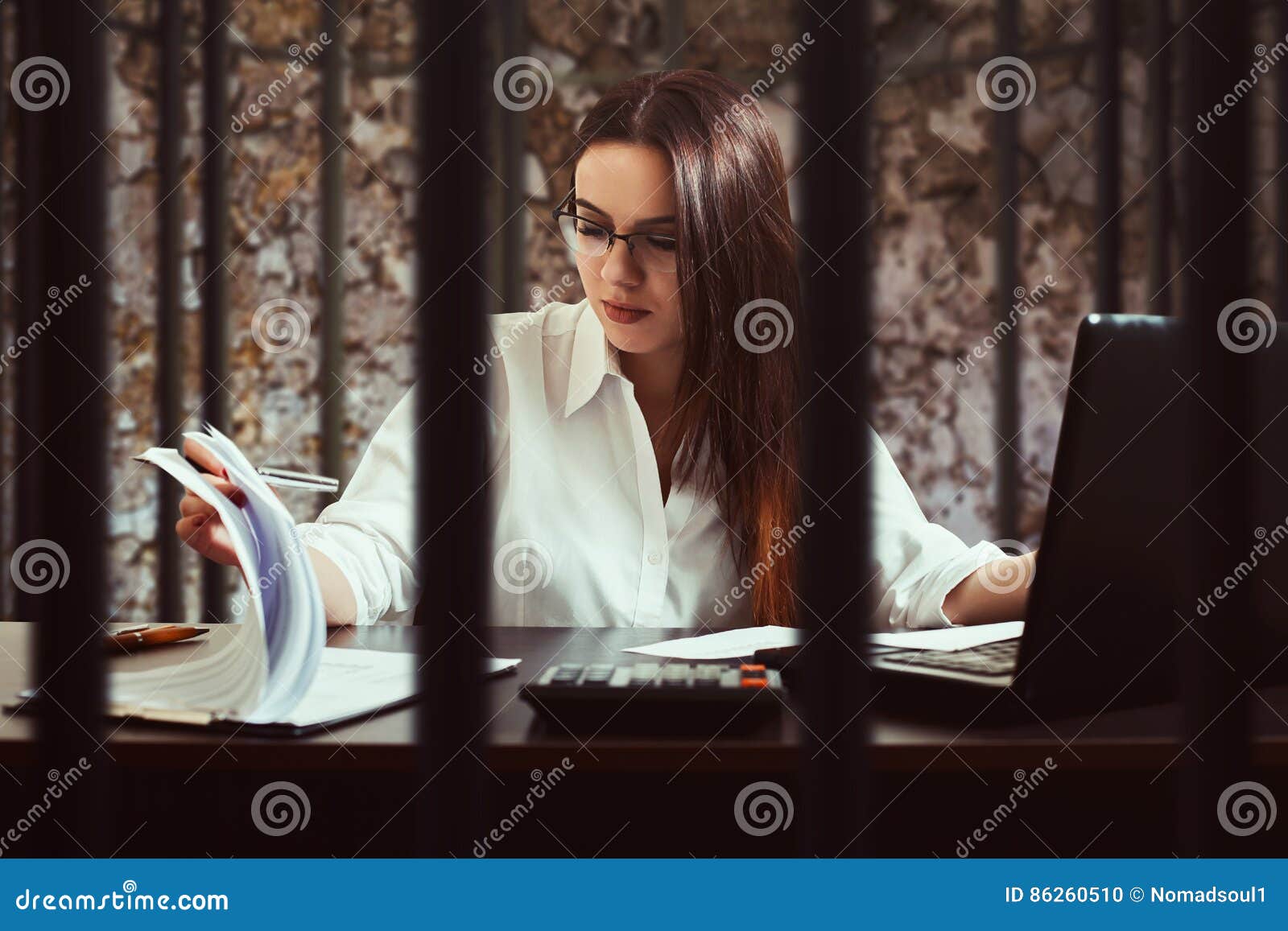 Female Bookkeeper, Illegal Accounting Concept Stock Photo - Image of ...