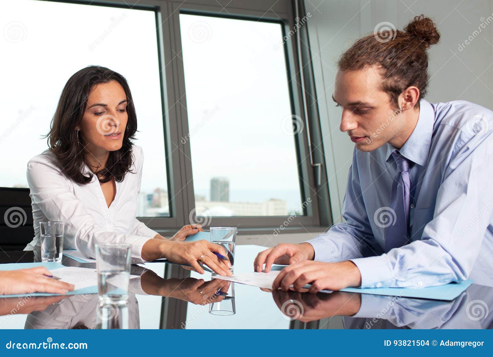 Female Boss Helping an Intern Stock Photo - Image of businessman ...