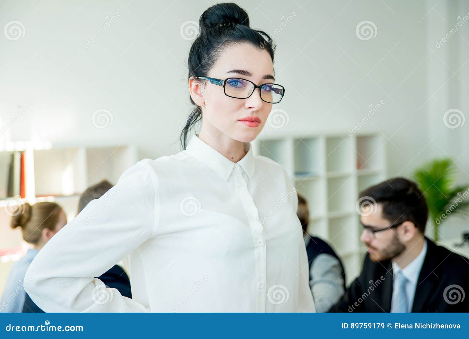 Female boss in office stock image. Image of happy, businesswoman - 89759179