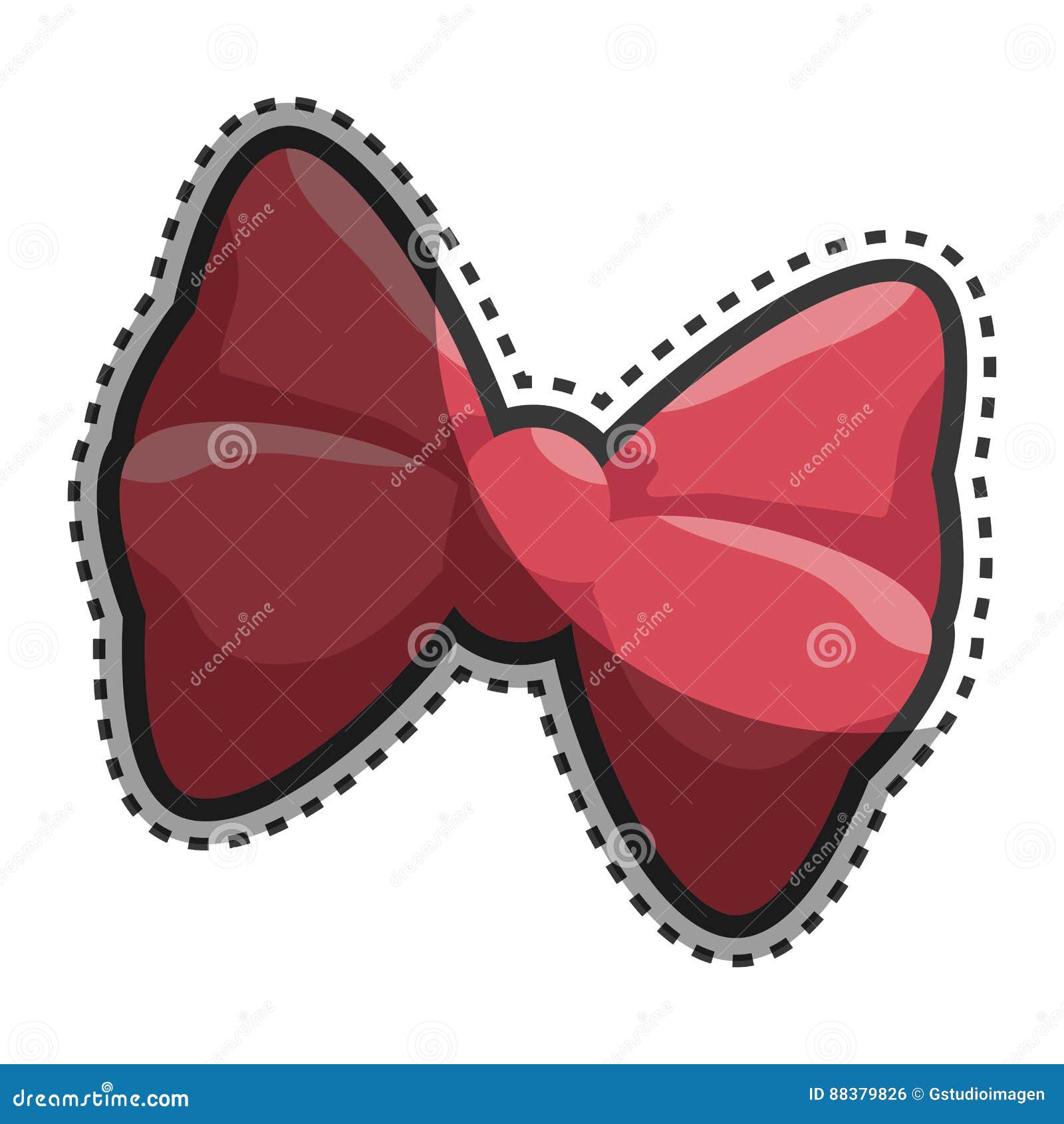 Female bow isolated icon stock vector. Illustration of hair - 88379826