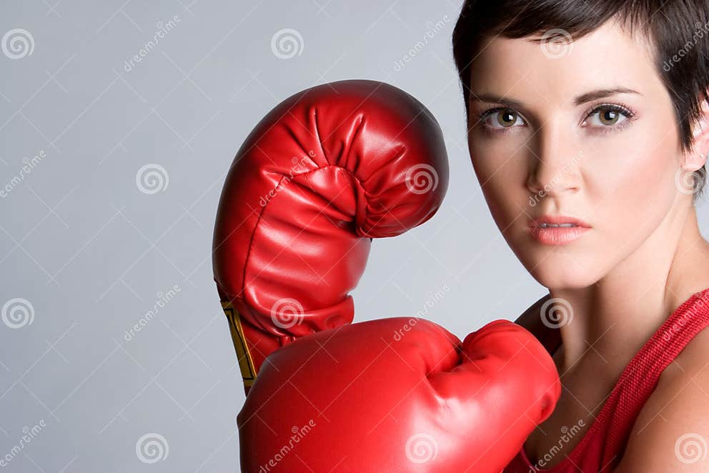 Female Boxer stock image. Image of facial, boxing, mean - 12105075