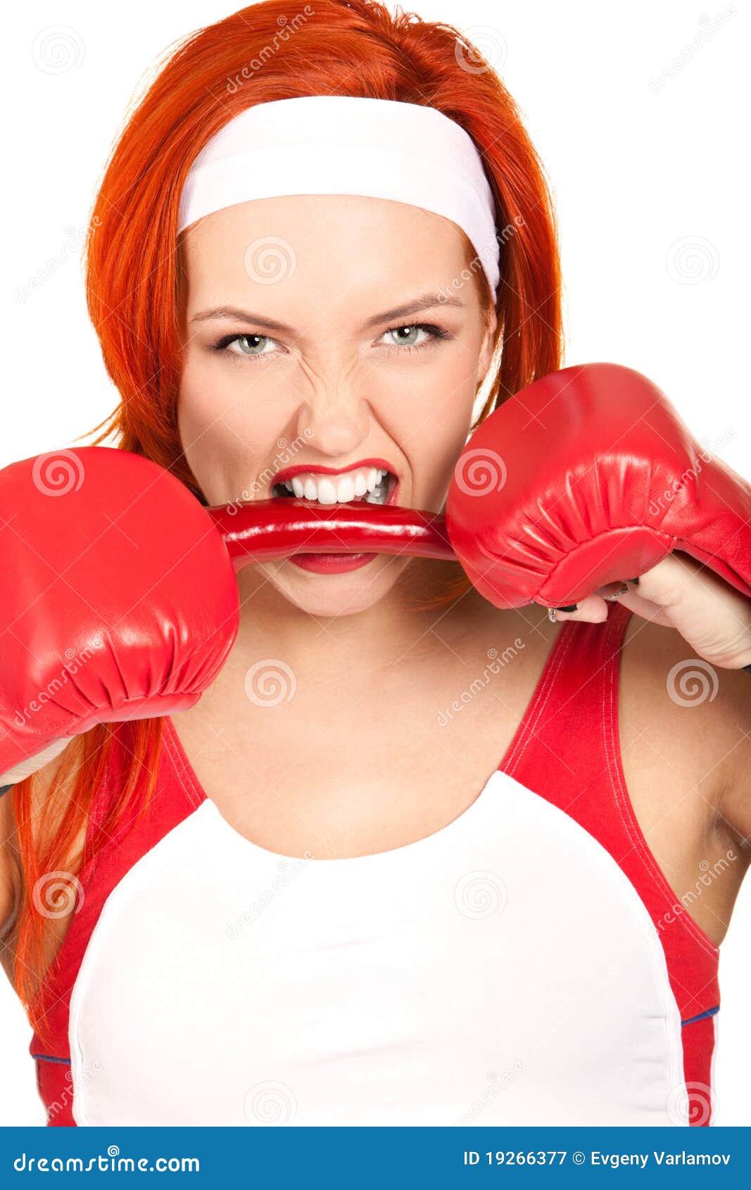 Female Boxer with Chili Pepper Stock Image - Image of eating, fighter ...