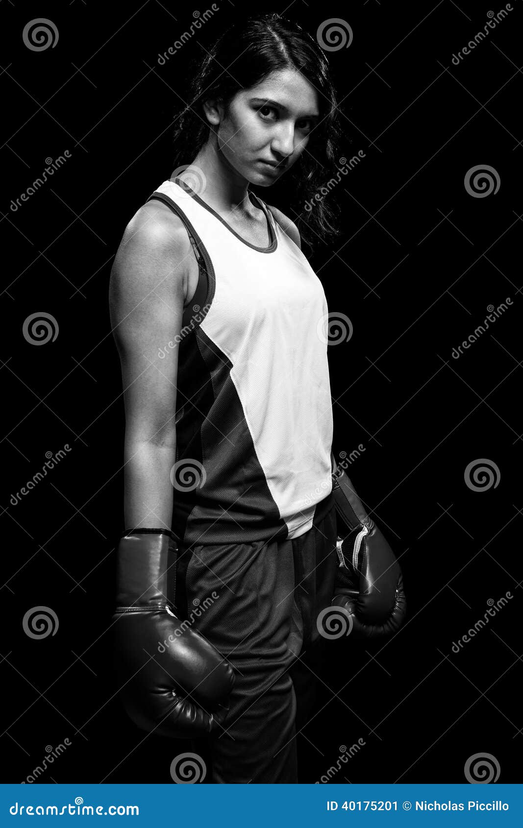 Female Boxer stock image. Image of fighting, standing - 40175201