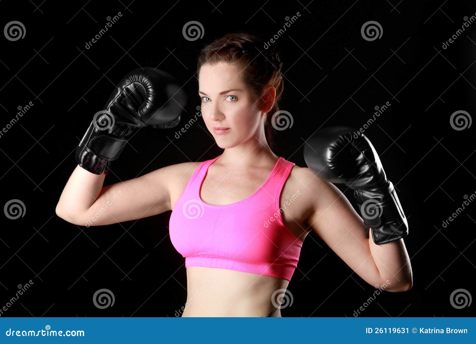 Female with Boxing Gear stock image. Image of exercise - 26119631