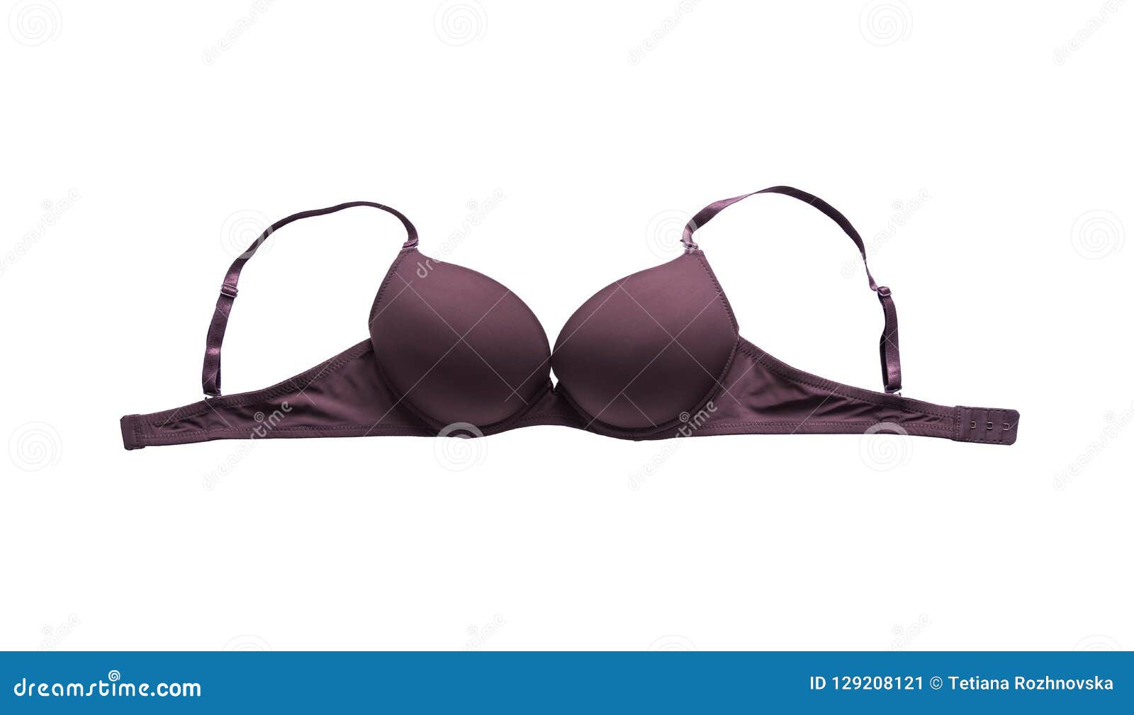 Female Bra on a White Background. Close-up. Stock Image - Image of ...