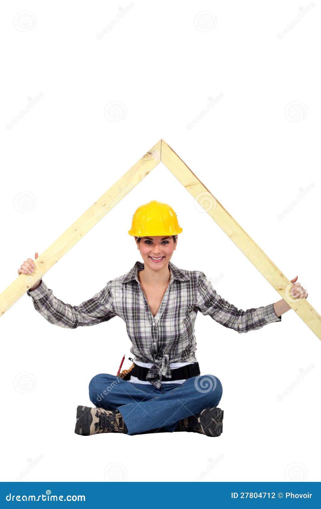Female builder stock photo. Image of designer, frame - 27804712