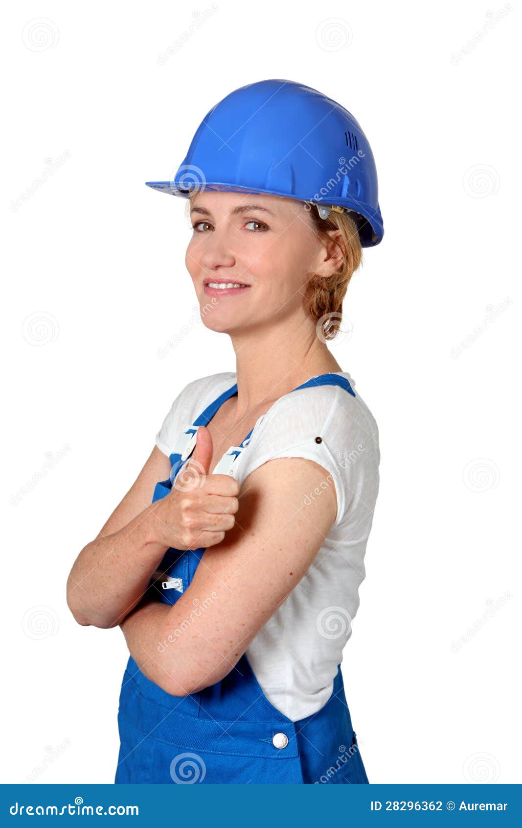 Female builder stock photo. Image of gesture, communicate - 28296362