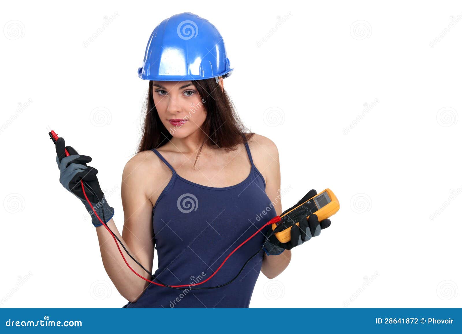 Female builder stock photo. Image of beautiful, contractor - 28641872