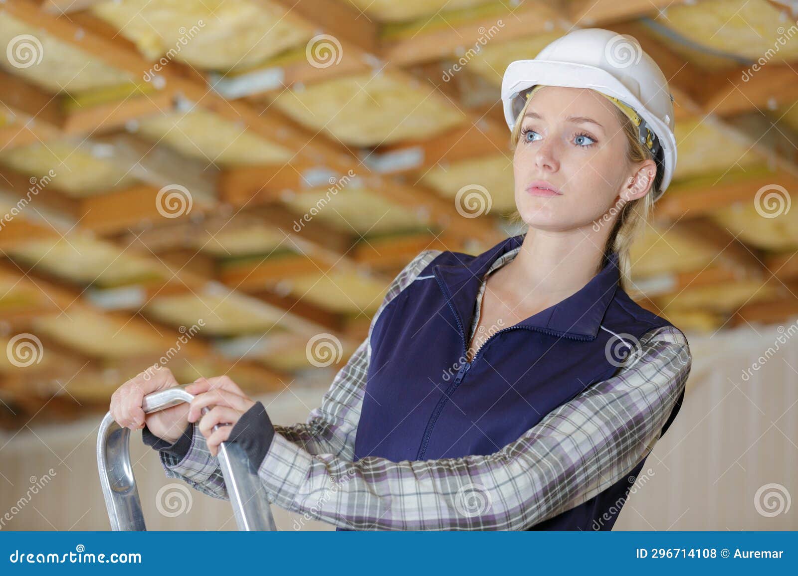 Female Builder Looking Over Property Under Renovation Stock Photo ...