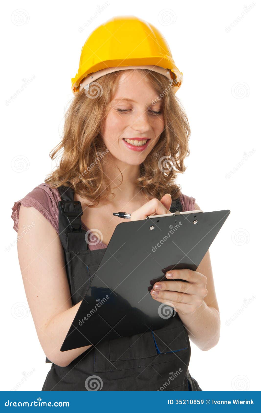 Female builder stock image. Image of portrait, young - 35210859