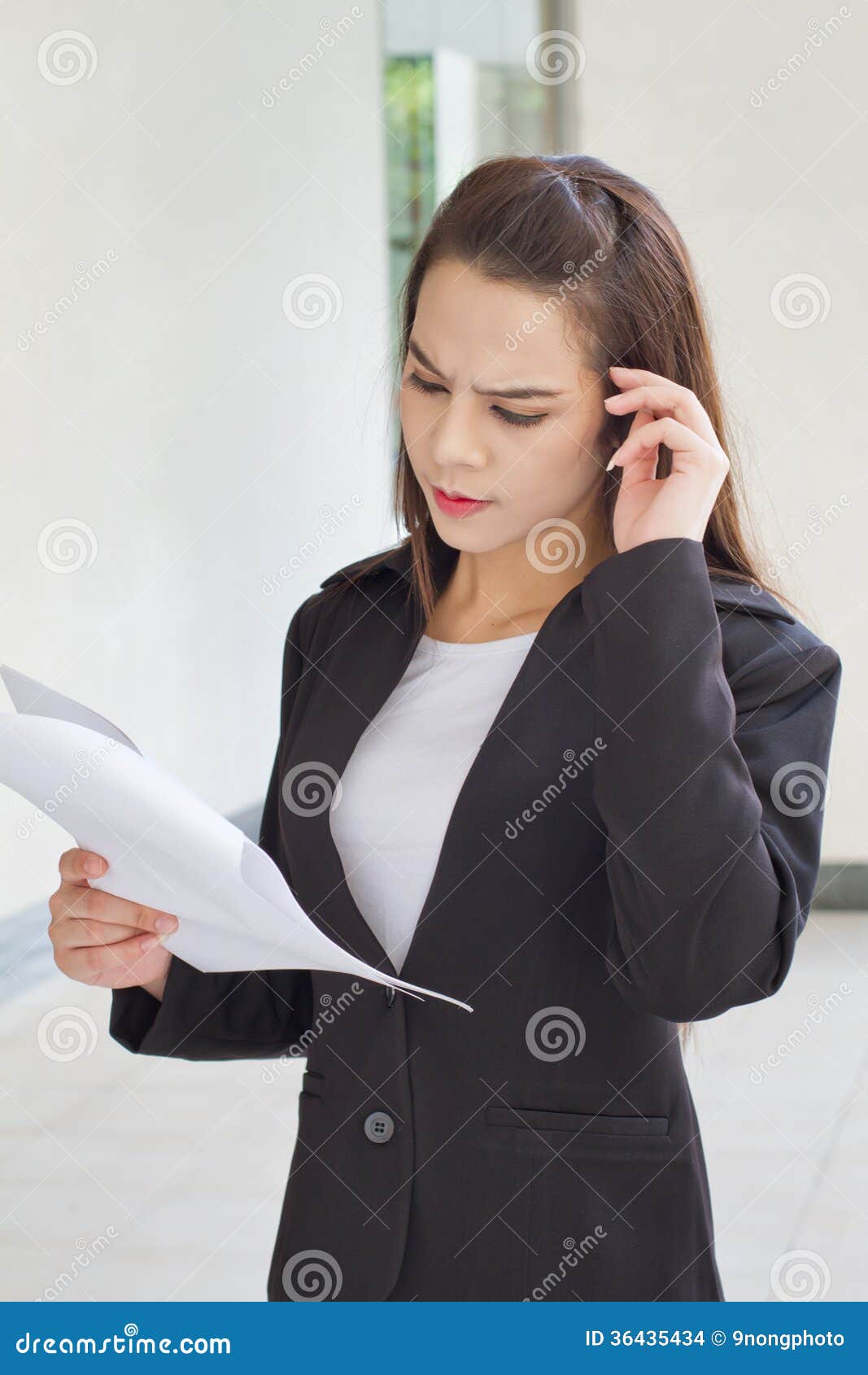 Female Business Executive with Stress Stock Photo - Image of girl, look ...