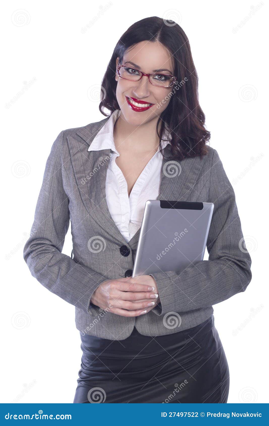 Female Business Professional Using Tablet Pc Stock Photo - Image of ...