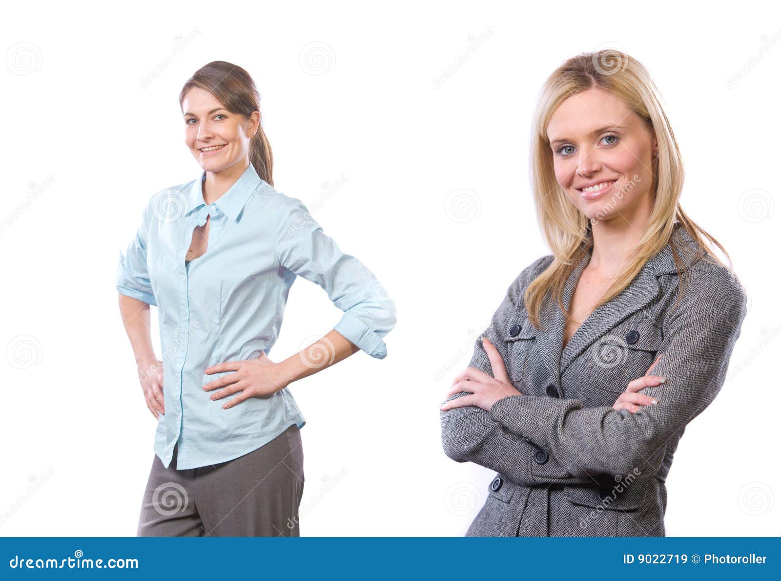 Female Business Team Isolated on White Stock Image - Image of friendly ...