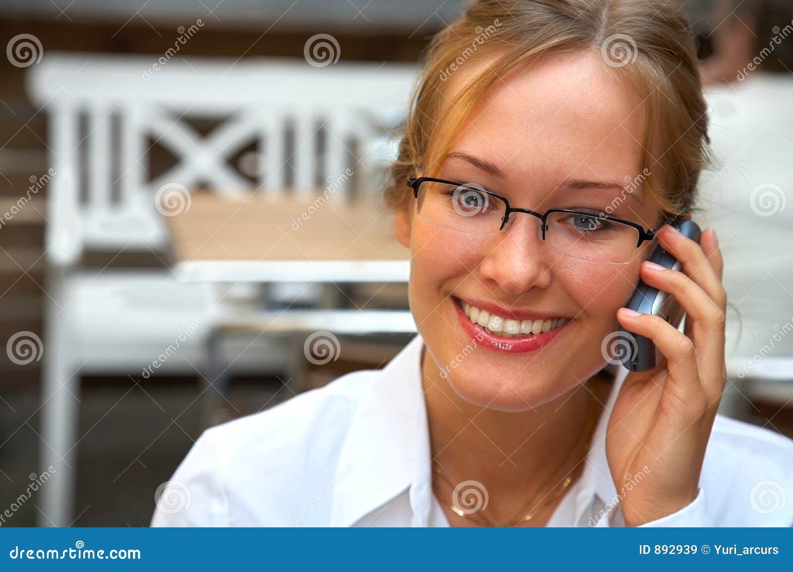 Female Businesswoman Making a Phone Call. Stock Image - Image of ...