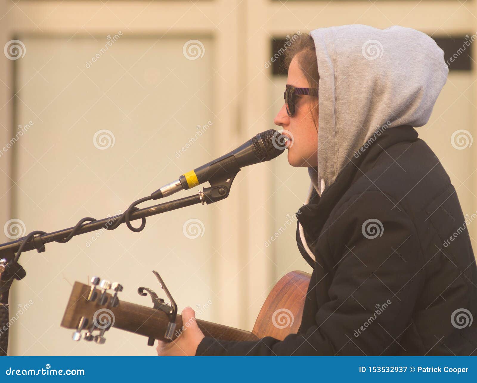 Female Busker Playing Guitar Editorial Photography - Image of south ...