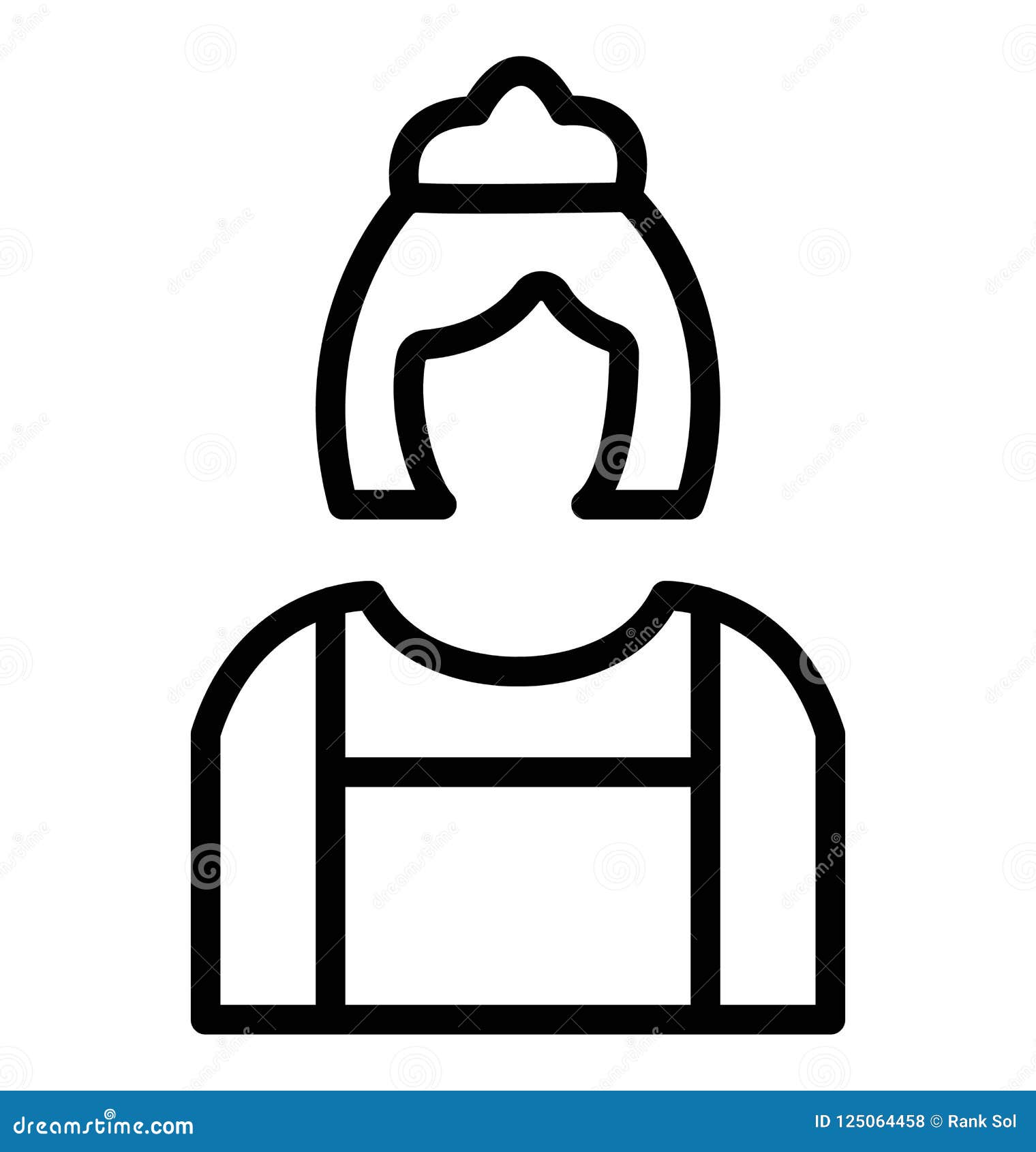 Female Butler Isolated Vector Icon Stock Vector - Illustration of maid ...