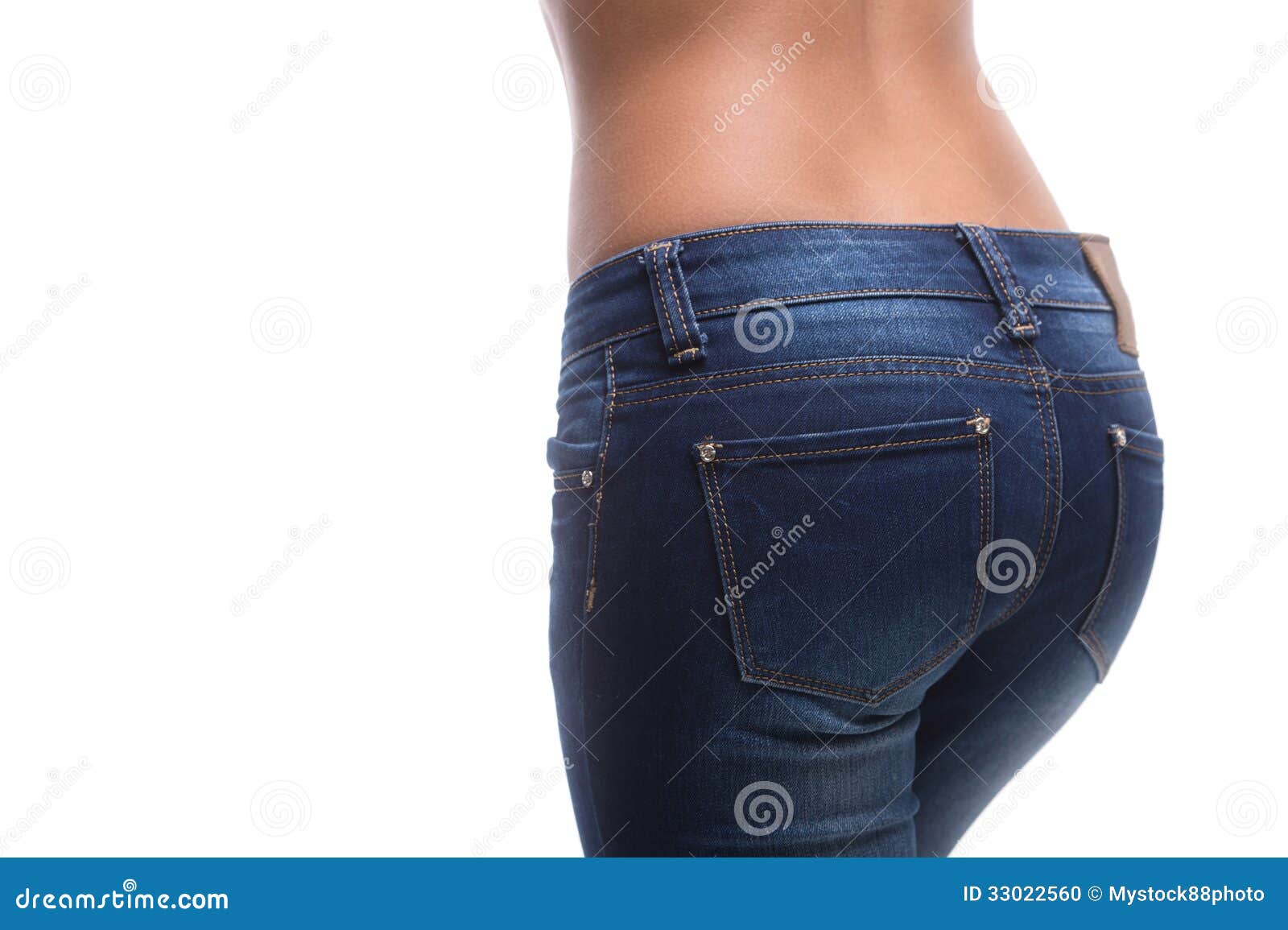 Female buttocks in jeans. stock photo. Image of fashion - 33022560