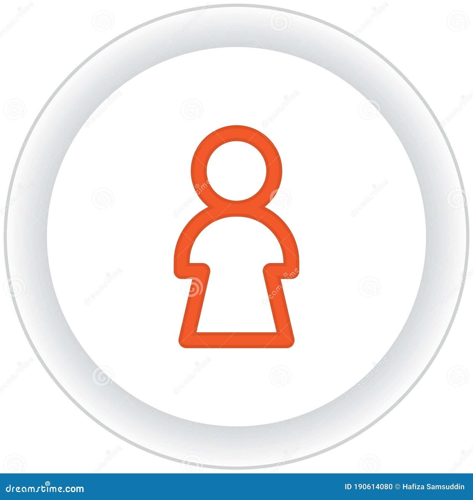 Female Button. Vector Illustration Decorative Design Stock Vector ...