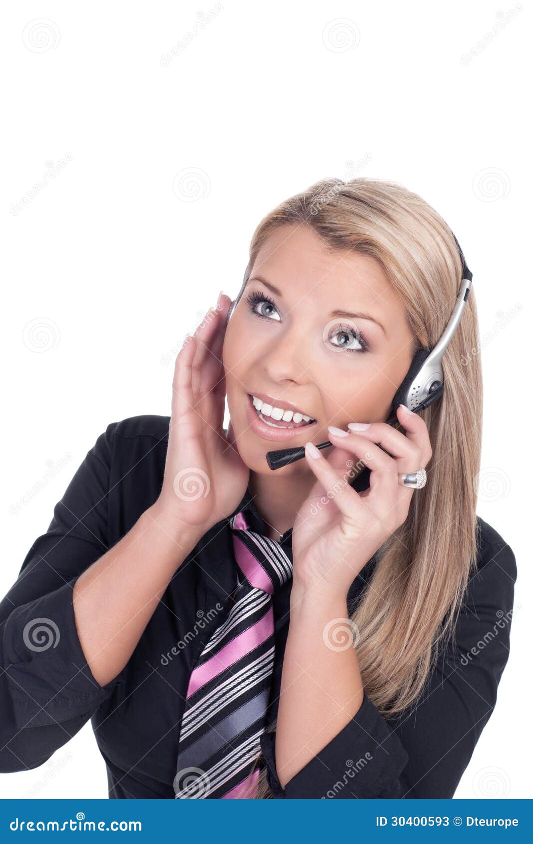 Female call center agent stock image. Image of portrait - 30400593