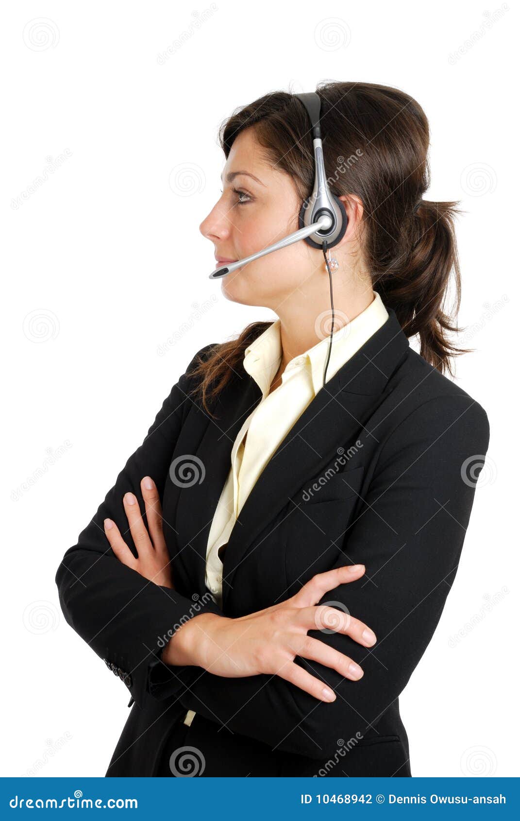Female Call Center Operator Stock Photo - Image of positive, customer ...