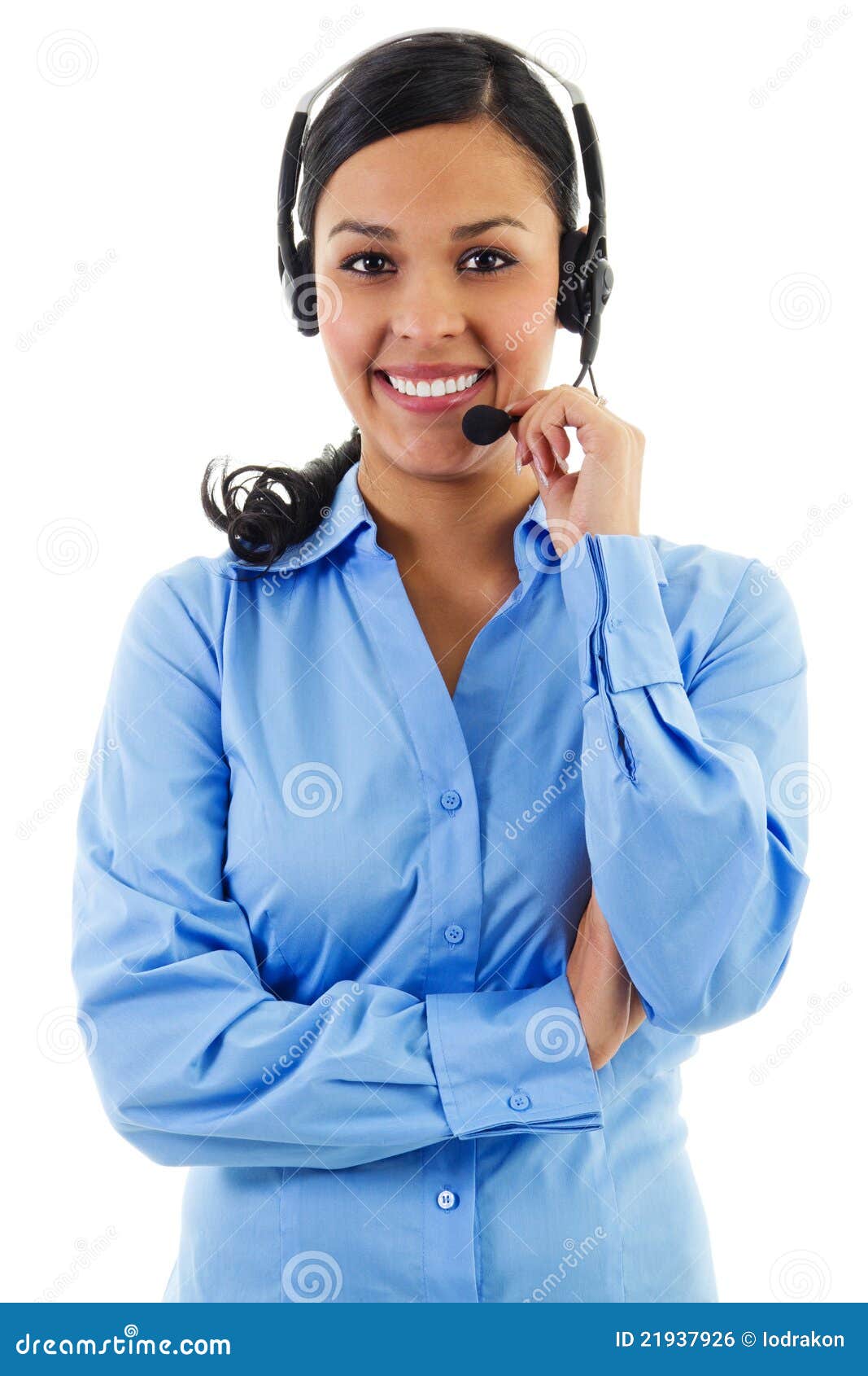 Female Call Center Operator Stock Photo - Image of background ...