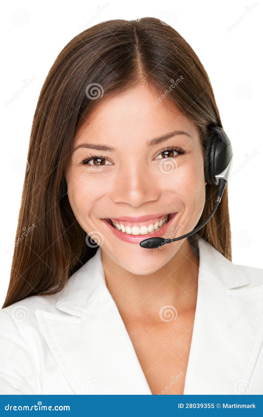 Female Call Center Operator Stock Image - Image of friendly, happy ...