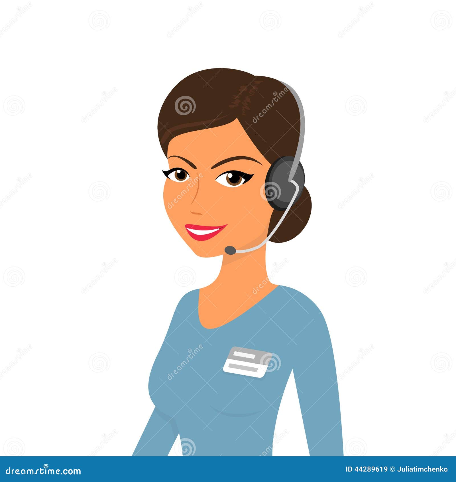 Female Call Center Avatar Icons Cartoon Vector | CartoonDealer.com ...