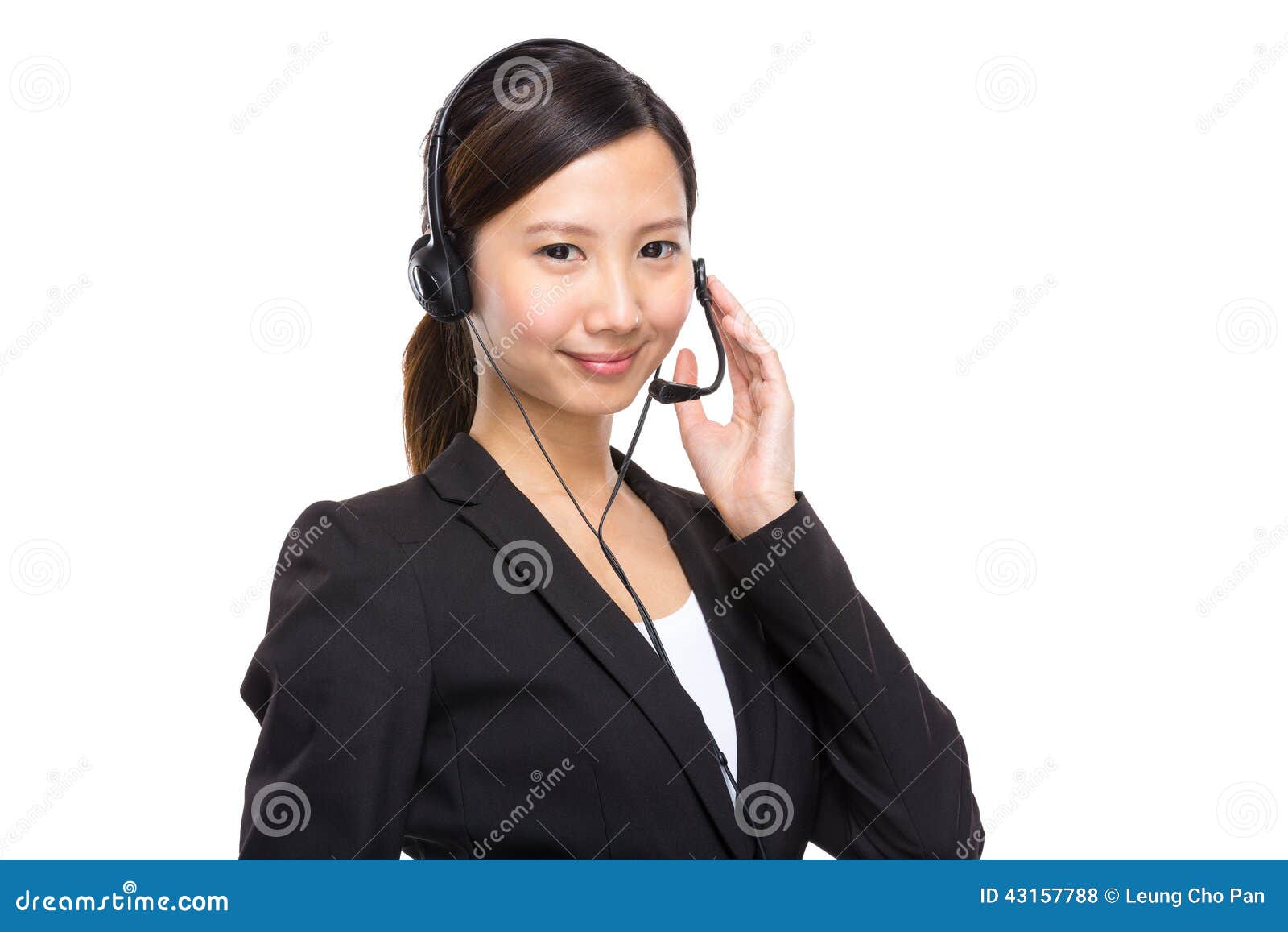 Female Call Centre Operator Stock Photo - Image of japanese, background ...