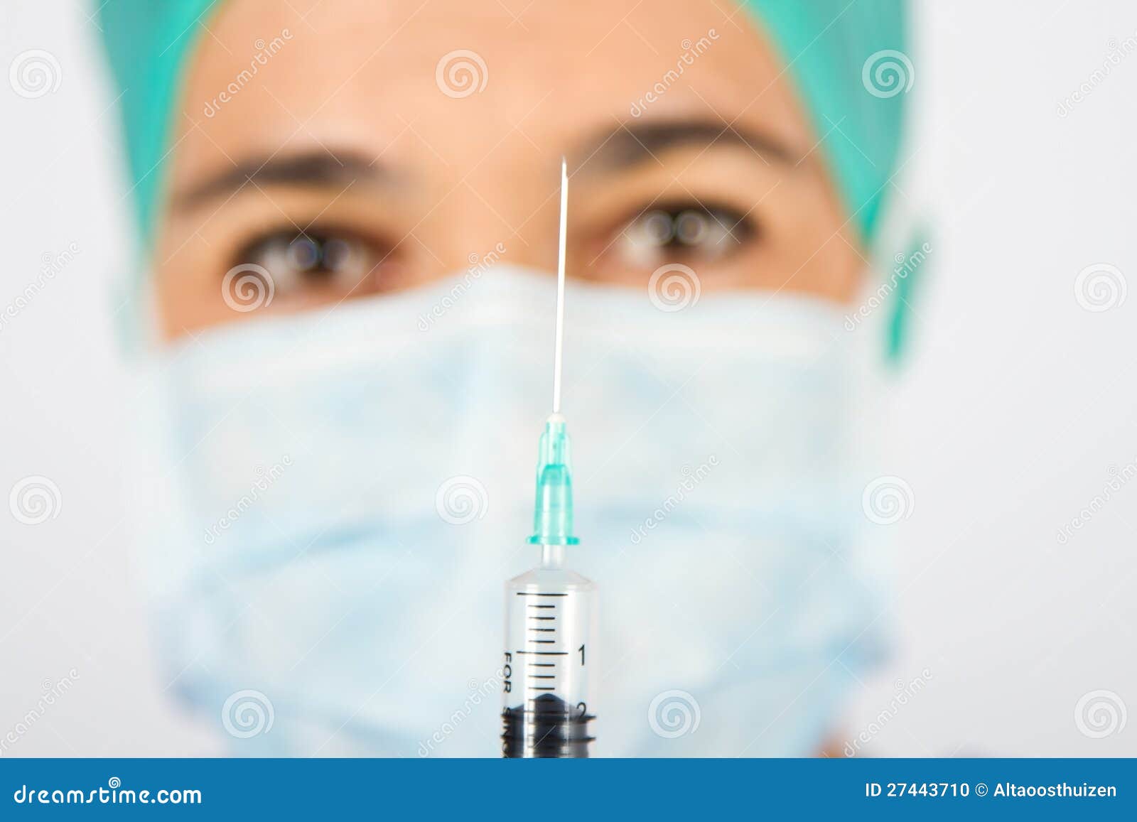 Female Cardiac Surgeon with Syringe Stock Photo - Image of pain ...