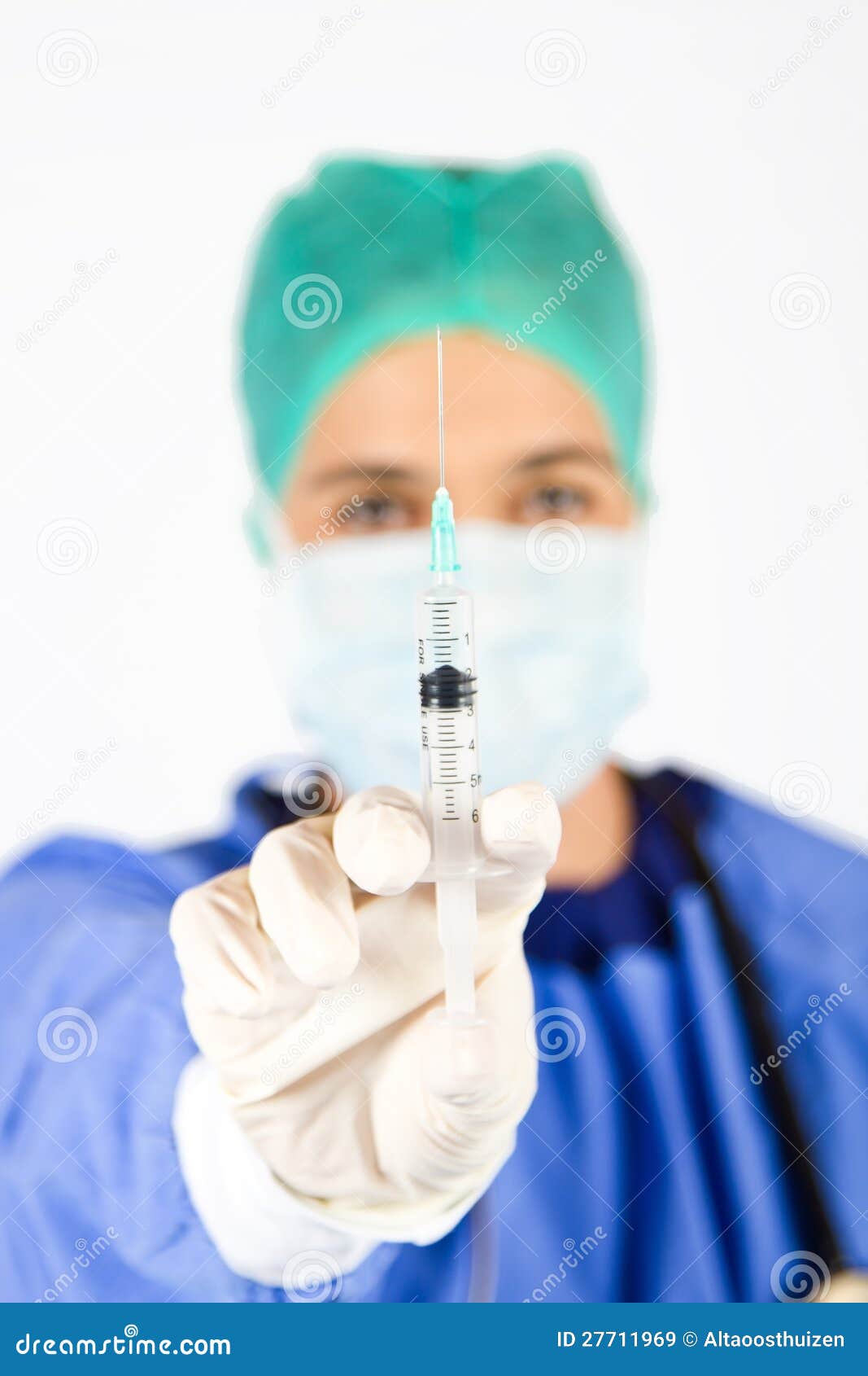 Female Cardiac Surgeon with Syringe Stock Image - Image of illness ...
