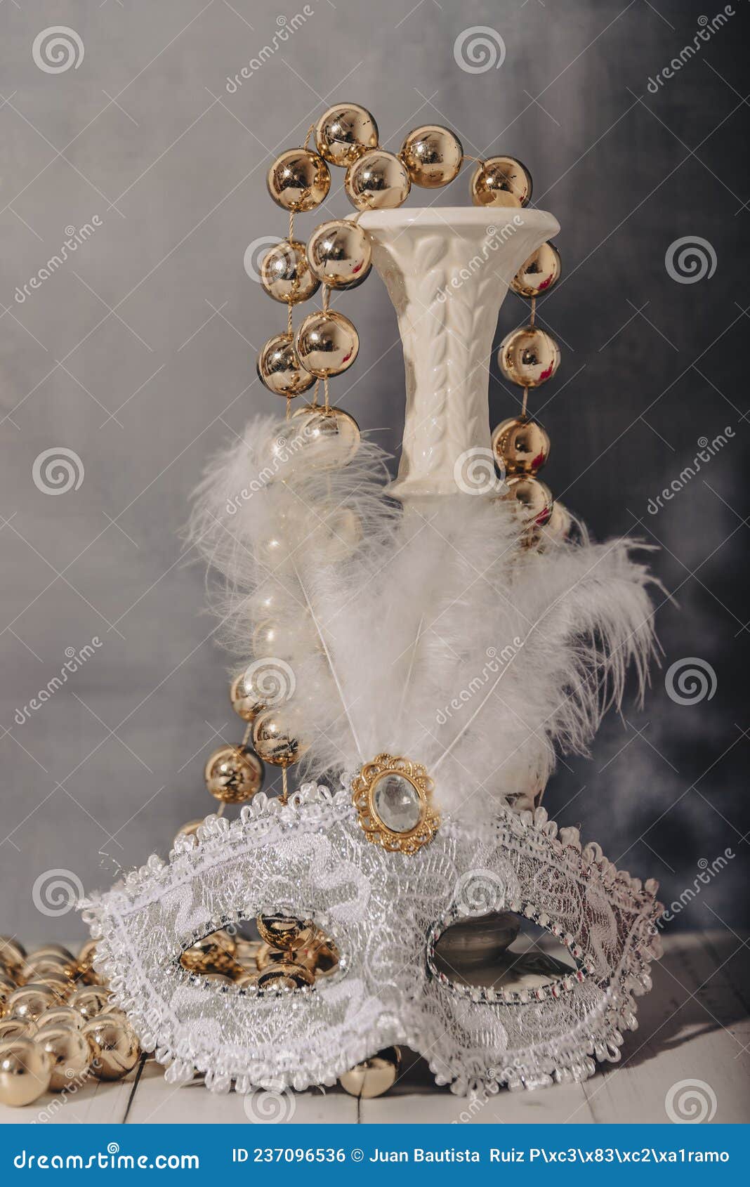 Female Carnival Mask with Glittering Background Whith Shadows. Stock ...
