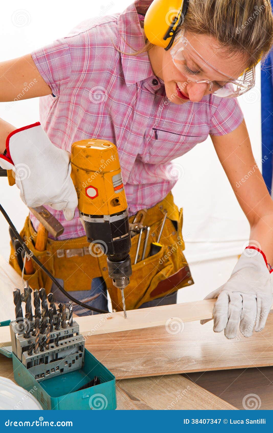 Female carpenter stock image. Image of female, carpenter - 38407347