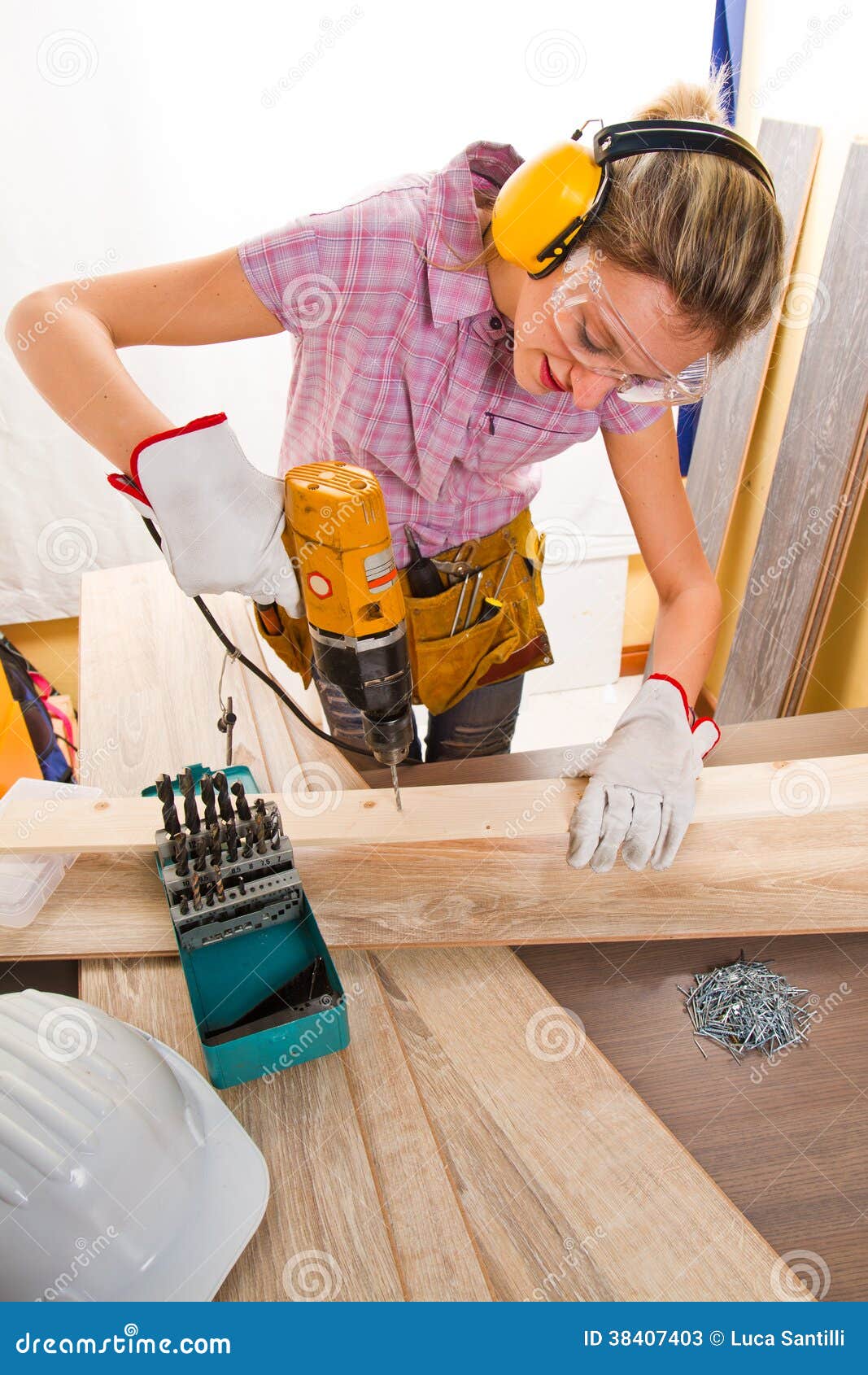 Female carpenter stock image. Image of furniture, female - 38407403