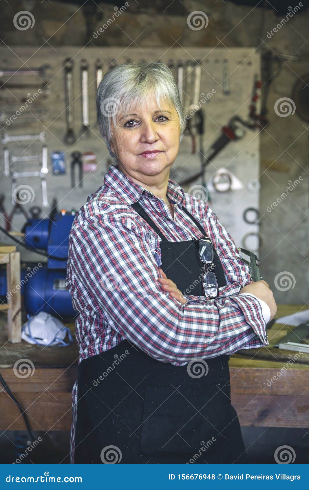 Female Carpenter in His Workshop Stock Photo - Image of handmade ...