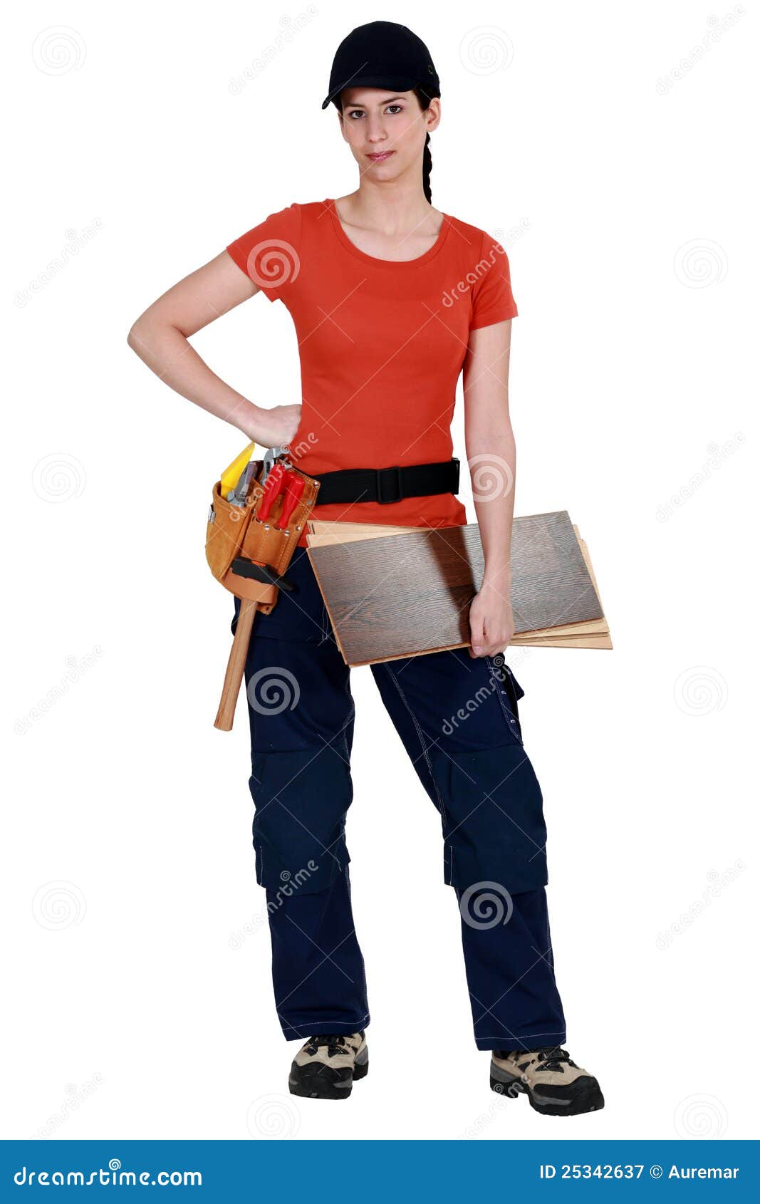 Female carpenter posing stock image. Image of white, girl - 25342637