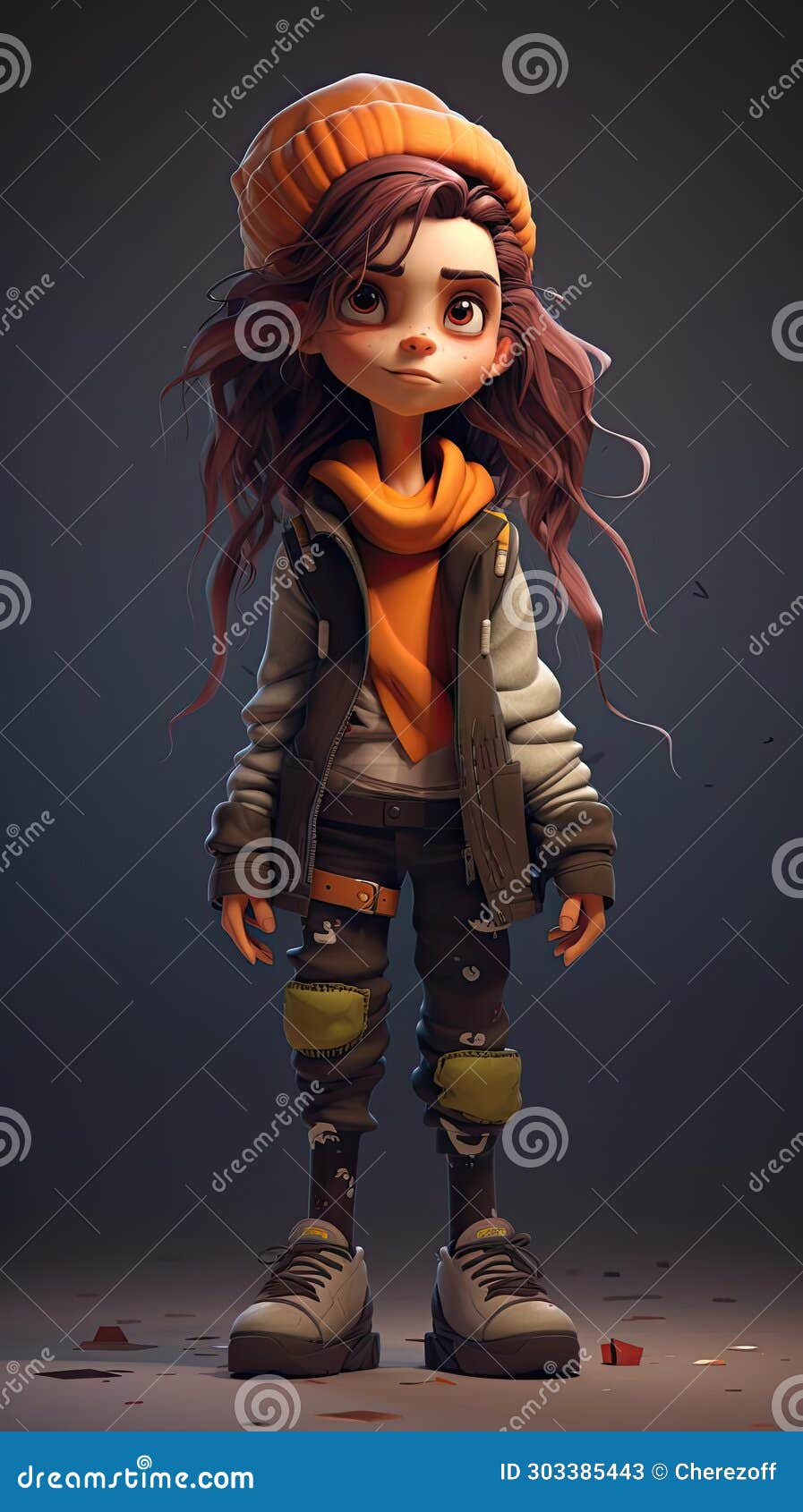 Female Cartoon Character stock illustration. Illustration of standing ...