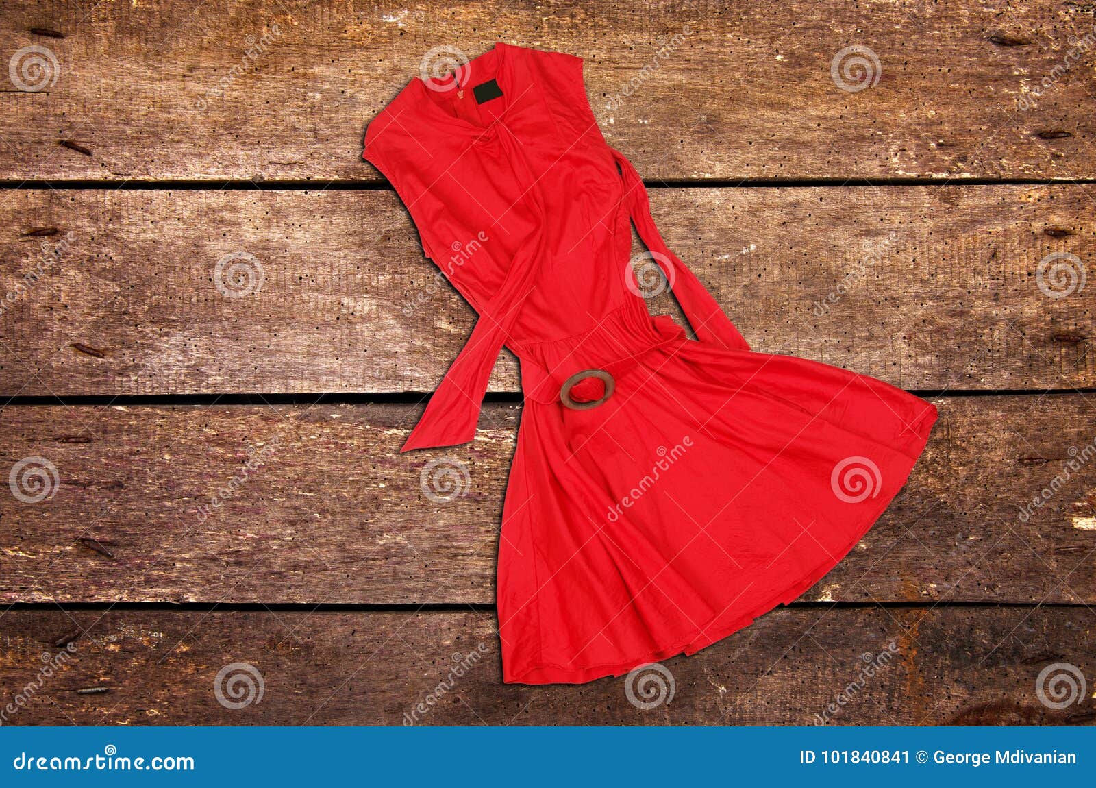 Female Casual Dress on Table Stock Image - Image of closeup, fabric ...