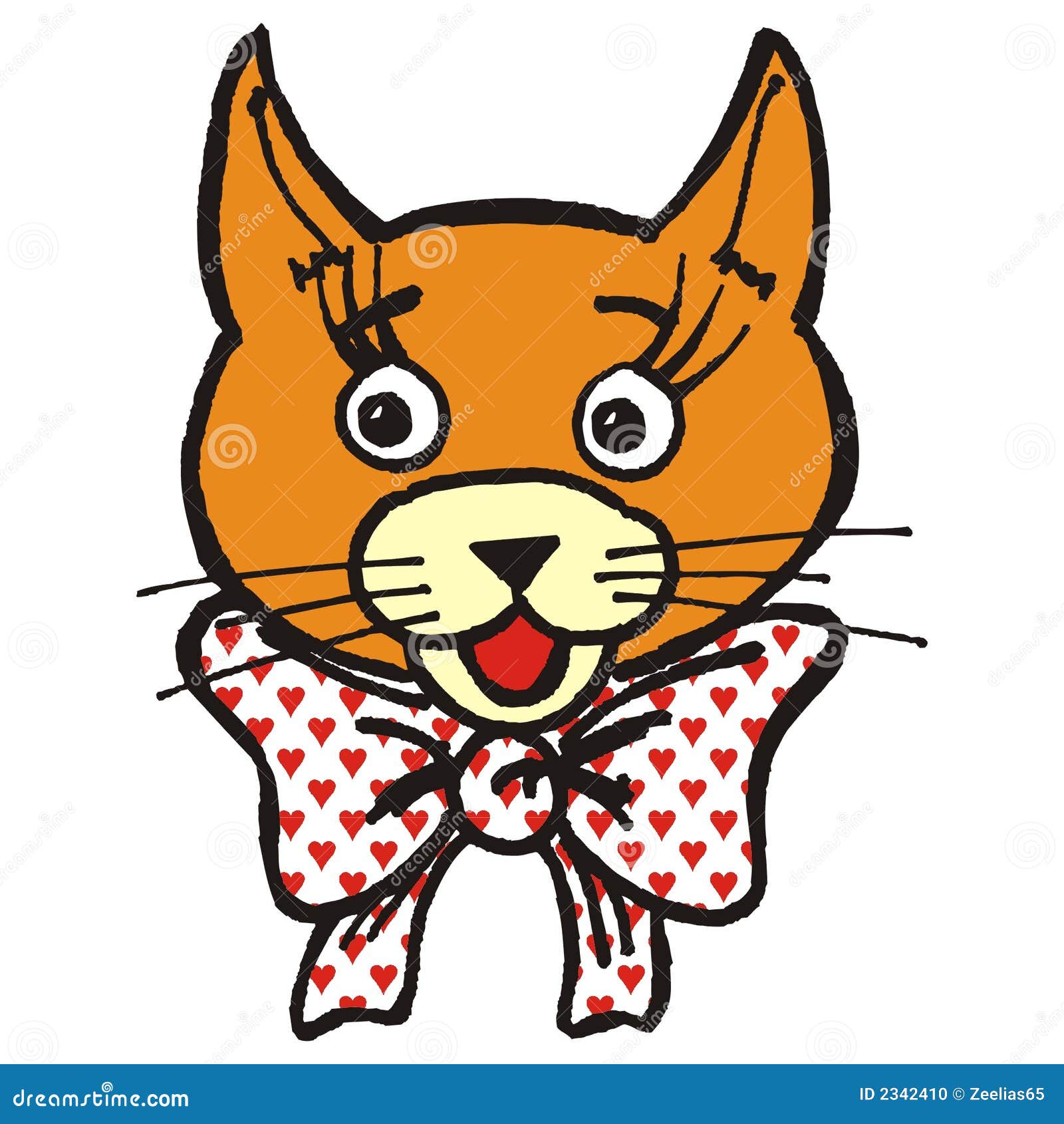 Female cat stock vector. Illustration of drawing, animal - 2342410